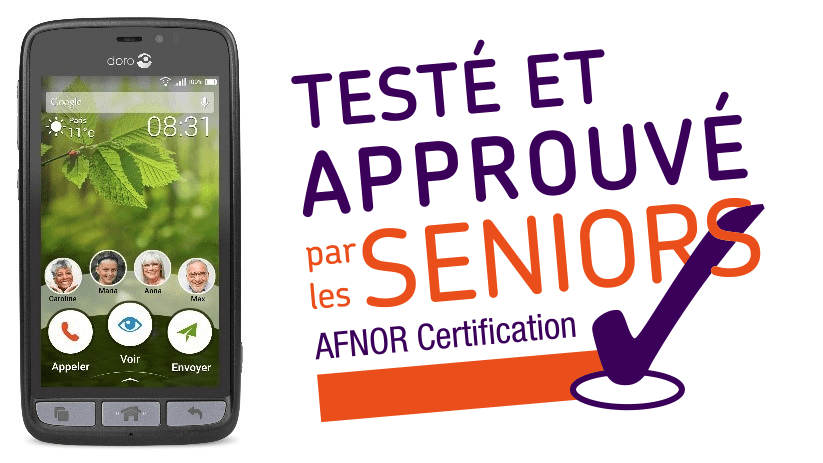 Le smartphone Doro 8031 labellisé "Testé et approuvé par les seniors ...